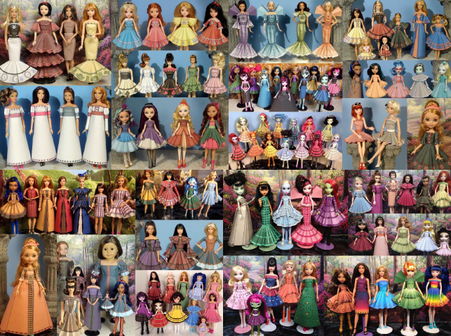 Printable Doll Clothes | Print, cut, shape and tape to create fabulous ...